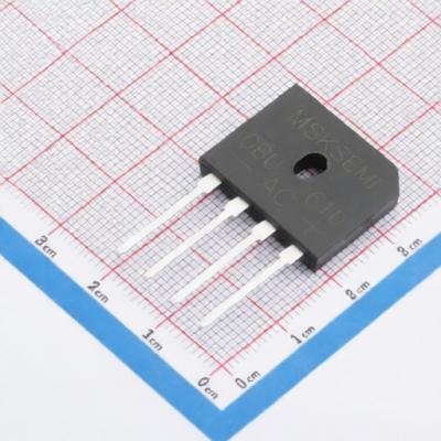 China Low forward voltage single phase bridge rectifier MSKSEMI GBU610-MS designed for printed circuit boards for sale