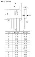 China single phase bridge rectifier MIRACLE POWER KBU1010 with high surge current and low leakage current for sale
