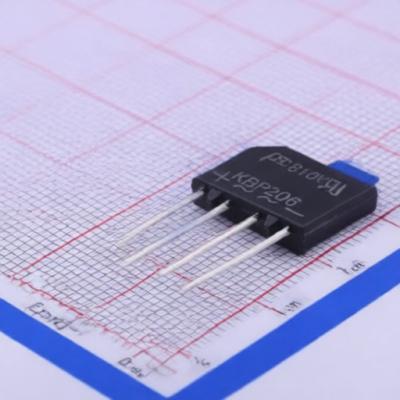 China Durable glass passivated bridge rectifier PANJIT KBP206 B0 10001 with 2 amperes and 600 volts rating for sale