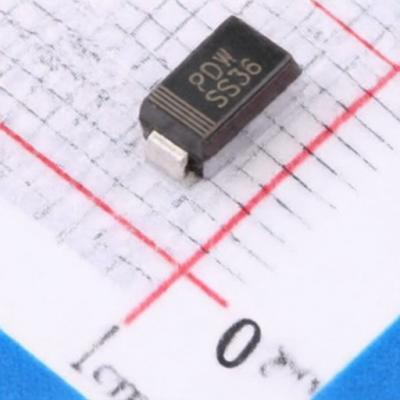 China Schottky Diode PDW SS36A Featuring Built In Strain Relief and UL 94V 0 Plastic Package for Automated for sale
