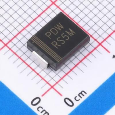 China High Voltage Fast Recovery Diode PDW RS5MC with UL 94V 0 Flammability Classification and SMC Package for sale