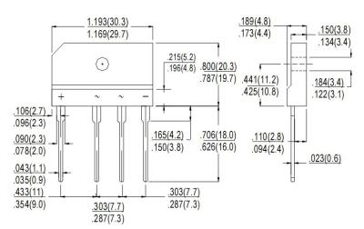 China Industrial grade glass passivated bridge rectifier SMC GBJ2010TB with 20 amp average forward current for sale