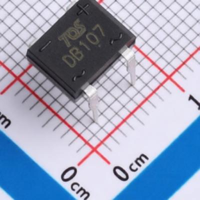 China Plastic Encapsulated Bridge Rectifier TOS DB107 with Glass Passivated Chips and Surge Current Capacity for sale