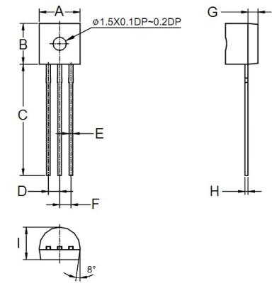 China Switching AF Amplifier Transistor Taiwan Semiconductor BC337-16 B1G TO 92 Package Halogen Free Green Compound for sale
