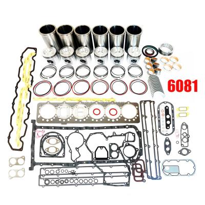 China 6081 Engine Overhaul Rebuild Kit for John-Deere 6081 Piston Liner Piston Shoe Piston Ring Head Gasket Set Engine Full Repair Kit for sale