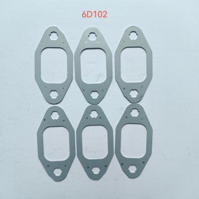 China 6D102 Exhaust Manifold Gasket Set 6732‑11‑5410 For Komatsu 6D102 Diesel Engine for sale