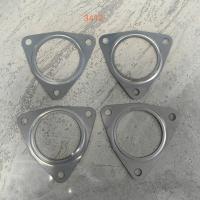 China Exhaust Pipe Flange Gasket For CAT 3412 Diesel Engine 3-Hole Triangle Metal Exhaust Gasket for sale