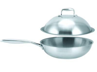 China Frying pan for saving power Stainless steel cookware SHXM1025FS for sale