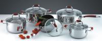 China 0.6mm thickness Stainless steel Tri-ply cookware set SHTP-10-0906 for 10pcs for sale