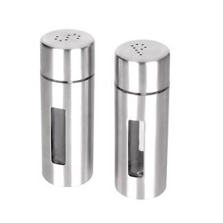 China Cylindrical Stainless steel Condiment bottle SHKT-9207-08,Glass and Stainless steel for sale