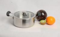 China Tri-ply cookware SHONLI-F-06,24cm saucepot with bakelite handle and glass lid for sale