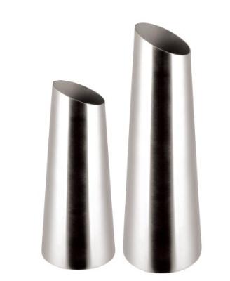 China Oblique Stainless steel flower vase SHKT-4110-11,metal vase for sale