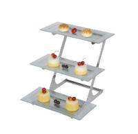 China 3 Tier Stainless steel buffet display stand SHKT-7021,metal buffet for sale