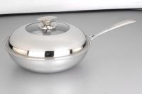 China 2Pcs 3-ply stainless steel cookware wok SHSW-1010 for sale