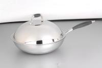 China 2Pcs 3-ply stainless steel cookware wok SHSW-1009 for sale
