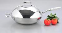 China 2Pcs 3-ply stainless steel cookware wok SHSW-1005 for sale