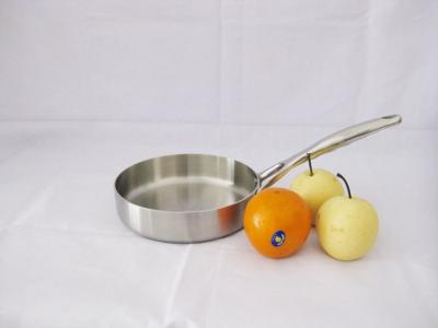 China Stainless steel tri-ply Frying pan,cast iron handle,Size 20/22/24/26/28cm for sale