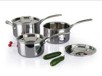 China 3Pcs 3-ply stainless steel cookware set SHCY-3010 for sale