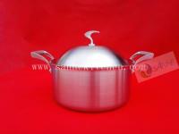 China Sauce pot with lid,Stainless steel pot,thickness 2.5mm with cast iron handle for sale