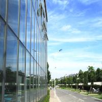 China Unitized Glass Curtain Wall 1.2mm Aluminum Frame Sound Insulation 35dB U-Value 1.8 for sale