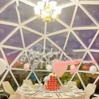 China Outdoor Prefab Dome Homes Luxury Transparent Inflatable Bubble Lodge Camping Hotel Tent 4m Diameter for sale