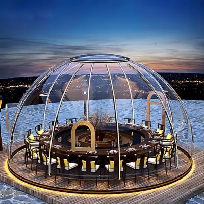 China Outdoor Prefab Dome Homes Luxury Transparent Inflatable Bubble Lodge Camping Hotel Tent 4m Diameter for sale