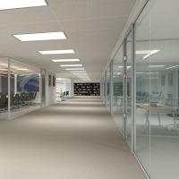 China Sound Insulation Single Glass Partition 10mm-12mm With Hardware for sale
