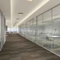 China Sound Insulation Single Glass Partition 10mm-12mm With Hardware for sale