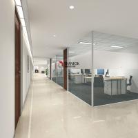China 10mm-12mm Single Glass Partition Glass Wall Divider for sale