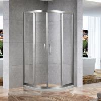 China Customizable 6mm Tempered Glass Shower Cabinet with 304 Stainless Steel Handle for sale