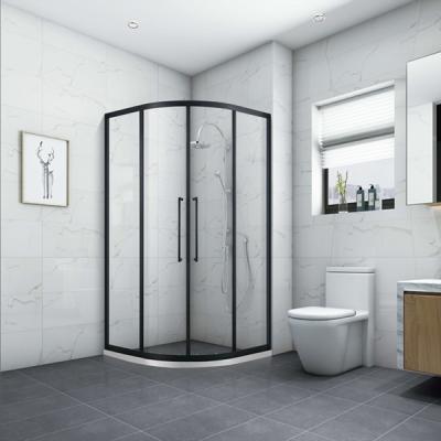 China Customizable 6mm Tempered Glass Shower Cabinet with 304 Stainless Steel Handle for sale