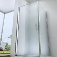 China Frameless Stainless Steel Hinge Swing Shower Door 6mm 8mm 10mm Clear Glass for sale