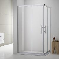 China Frameless Stainless Steel Hinge Swing Shower Door 6mm 8mm 10mm Clear Glass for sale