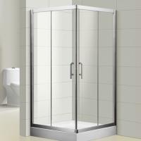 China Frameless Stainless Steel Hinge Swing Shower Door 6mm 8mm 10mm Clear Glass for sale