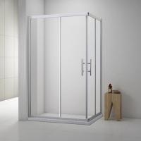 China Frameless Stainless Steel Hinge Swing Shower Door 6mm 8mm 10mm Clear Glass for sale