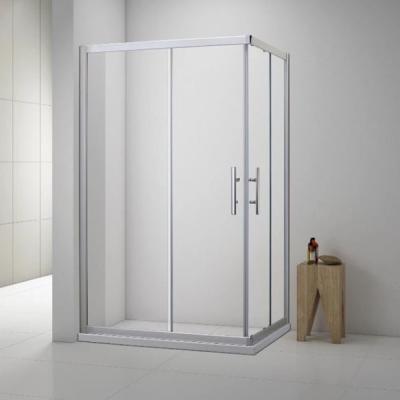 China Frameless Stainless Steel Hinge Swing Shower Door 6mm 8mm 10mm Clear Glass for sale
