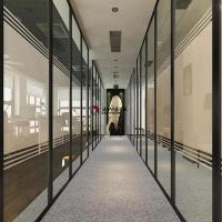 China 108mm Single Glass Partition Wall Mounted Tempered Glass for sale