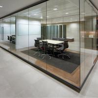 China 108mm Single Glass Partition Wall Mounted Tempered Glass for sale