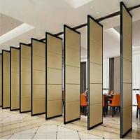 China Aluminum Frame Movable Partition Wall 65mm Top Hung Sliding Folding 4000mm Height for sale