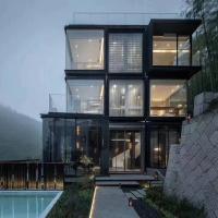 China Glass Door Steel Creative Container Mobile Living Flat Pack Container for sale