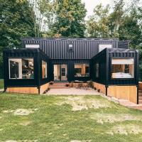 China Glass Door Steel Creative Container Mobile Living Flat Pack Container for sale