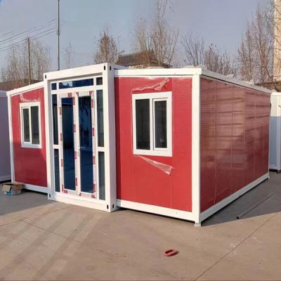 China Folding Expandable Container House 40ft Luxury Prefab Home Steel Structure 2800kg for sale