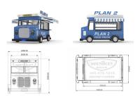 China Customized Mobile Food Truck 3112x2262x2686mm Steel Fast Snack Booth for sale