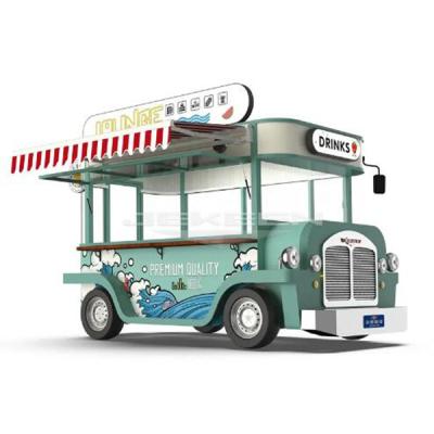 China SHANEOK Customized Food Truck Trailer 4401x2340x2494mm Mobile Booth Container Cart for sale