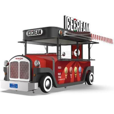 China Customized Electric Mobile Food Cart Trailer 220V 7m2 Stainless Steel Hot Dog Vending Cart for sale