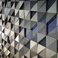 China Aluminum Composite Curtain Wall Perforated Cladding Panels 2.0mm-6.0mm Thickness Fireproof for sale