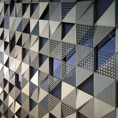 China Aluminum Composite Curtain Wall Perforated Cladding Panels 2.0mm-6.0mm Thickness Fireproof for sale