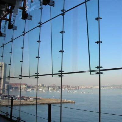 China 6063 T5 T6 Aluminum Point Supported Spider Glass Curtain Wall System 20000 sqm for sale