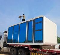 China Prefab Detachable Container House Apple Capsule Office Tiny Cabin Indoor Apple Cabin for sale