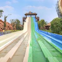 China Rainbow Slide Aqua Park Thrill Water Slides Tall Speed Water Slide Adventure Multi-lane Racing Slide for sale